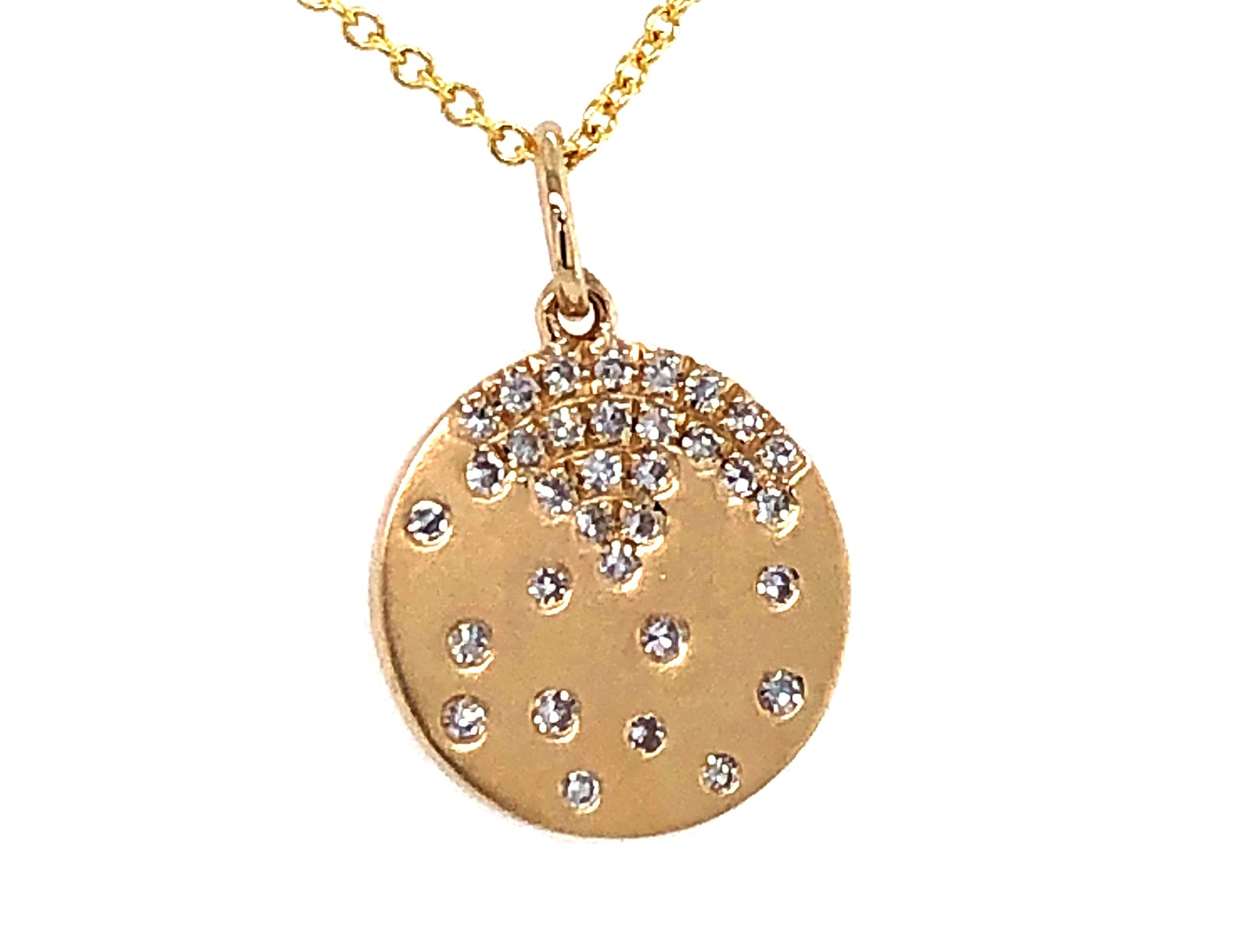 Diamond Disk Necklace